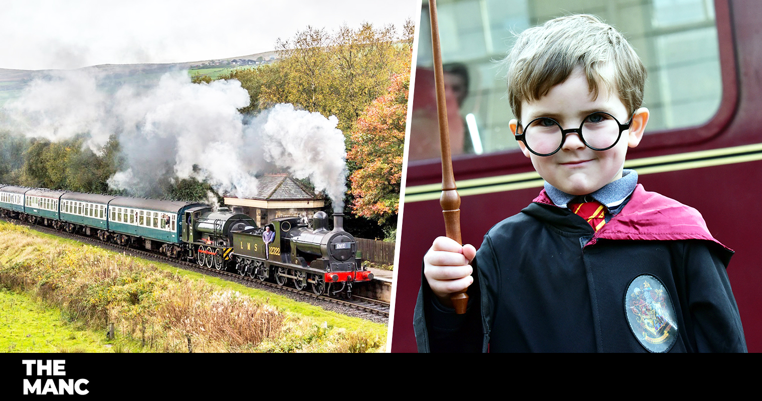 You can ride a wizard-themed steam train through Greater Manchester
