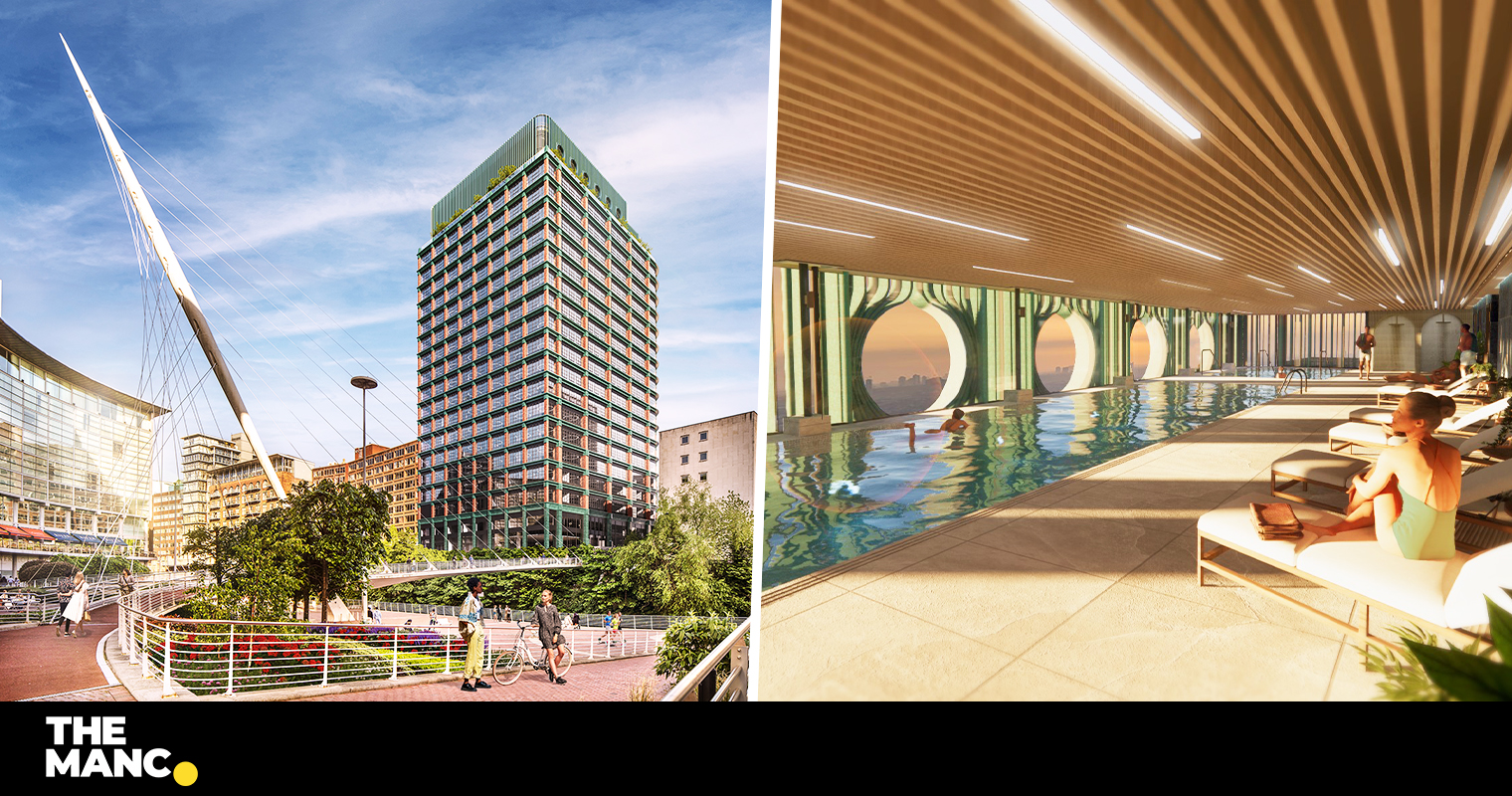 The Alberton - plans for 18-storey tower with a rooftop pool in Manchester