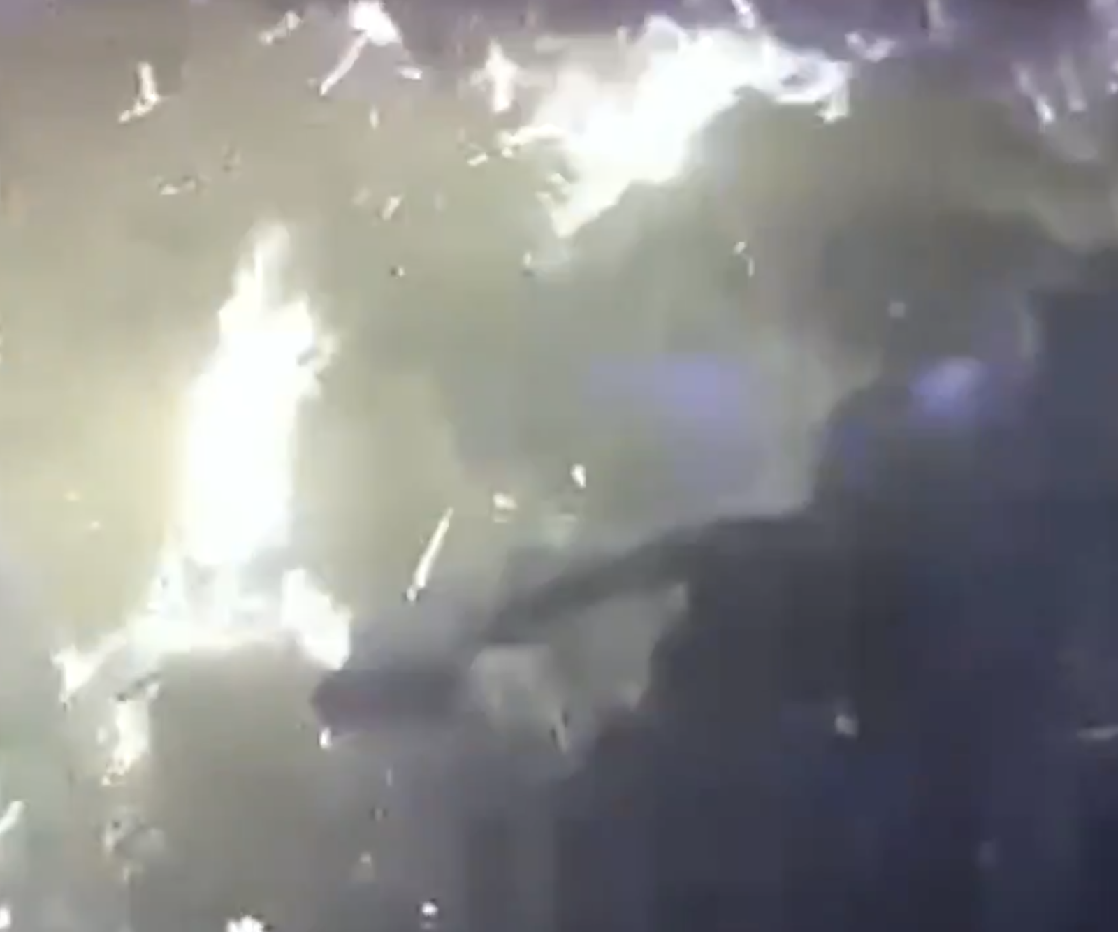 Terrifying video shows decorations catching fire in Manchester bar