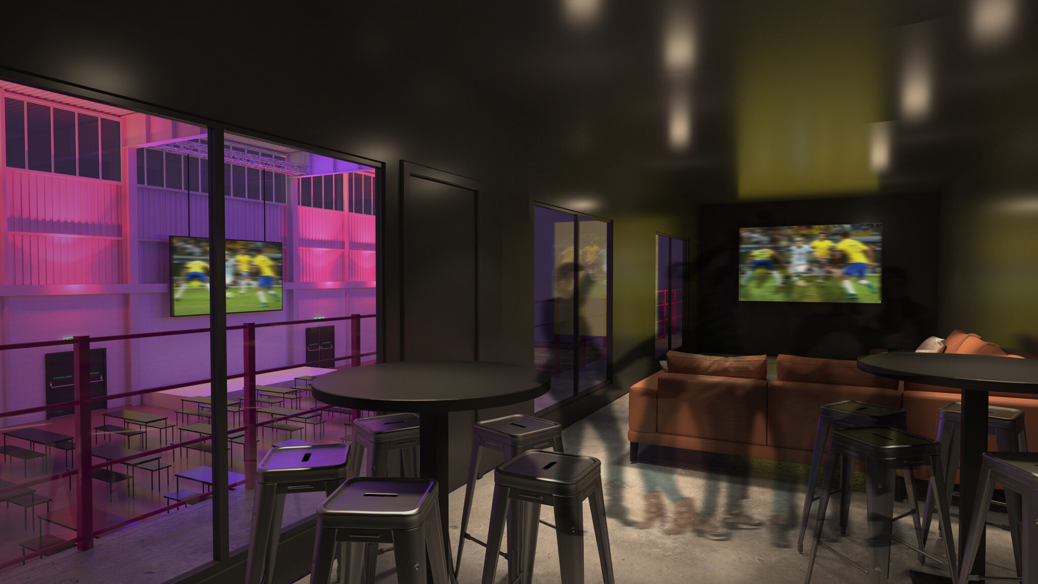 Huge warehouse in Manchester turned into World Cup fan zone