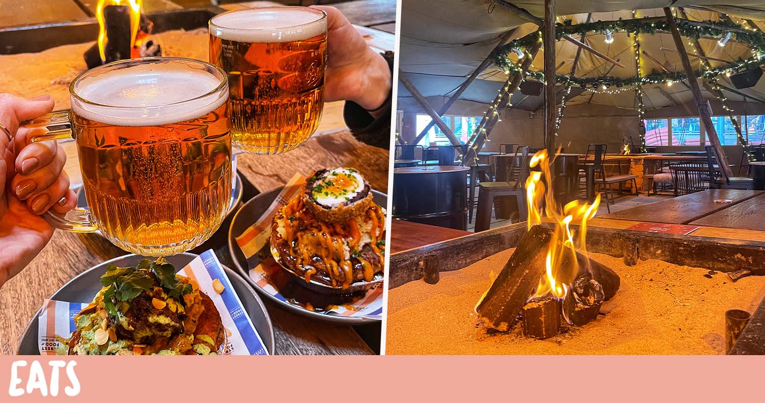 Spinningfields unveils huge winter teepee with roaring firepits