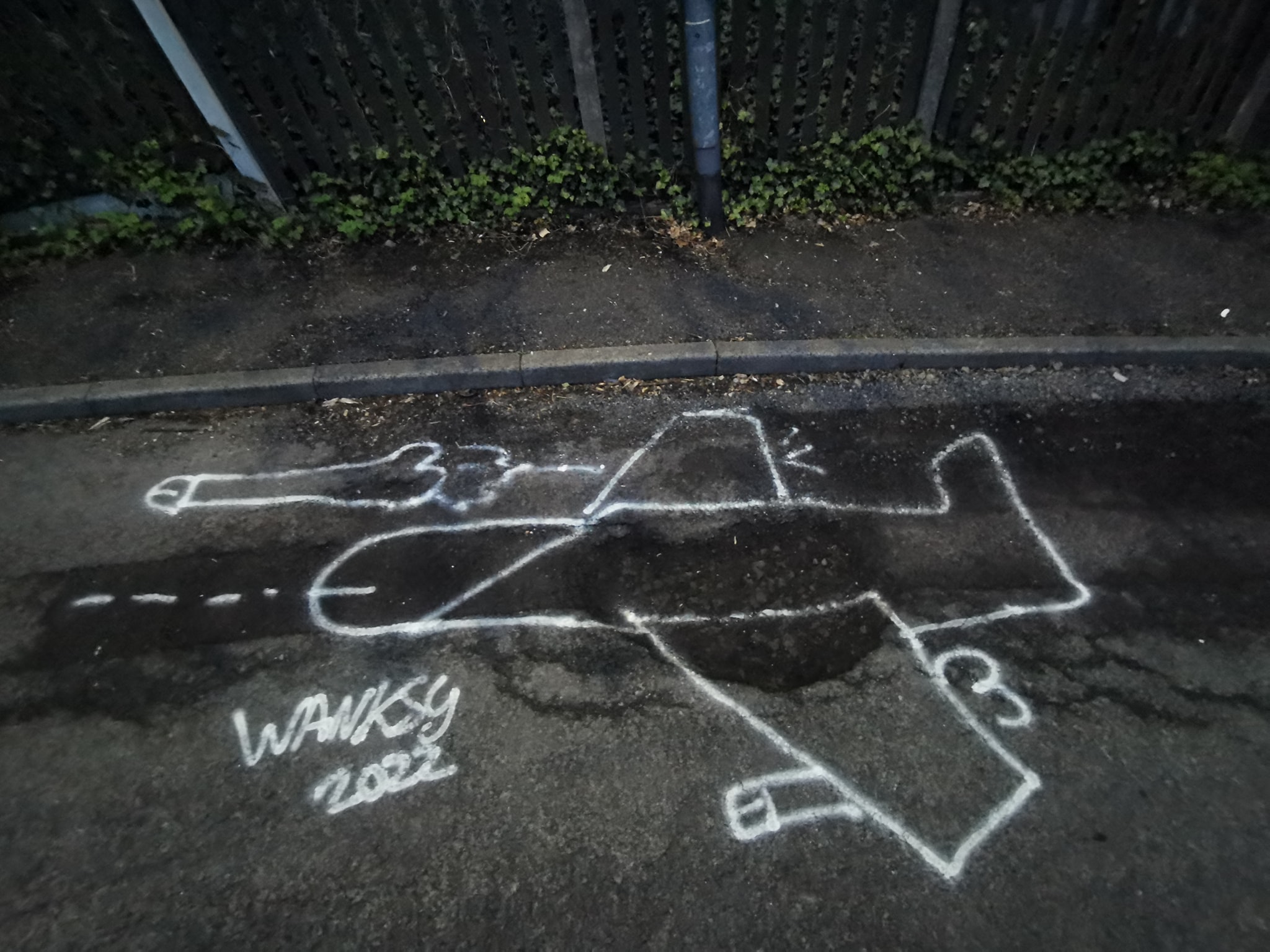 Celebrating 'Wanksy': the Manchester street artist who turned potholes ...