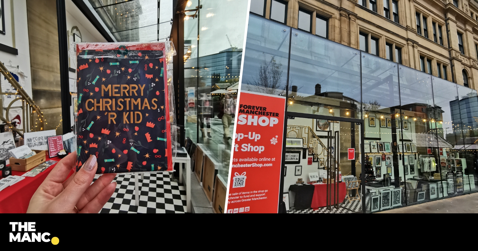 A pop-up Christmas gift shop has opened in Manchester for charity