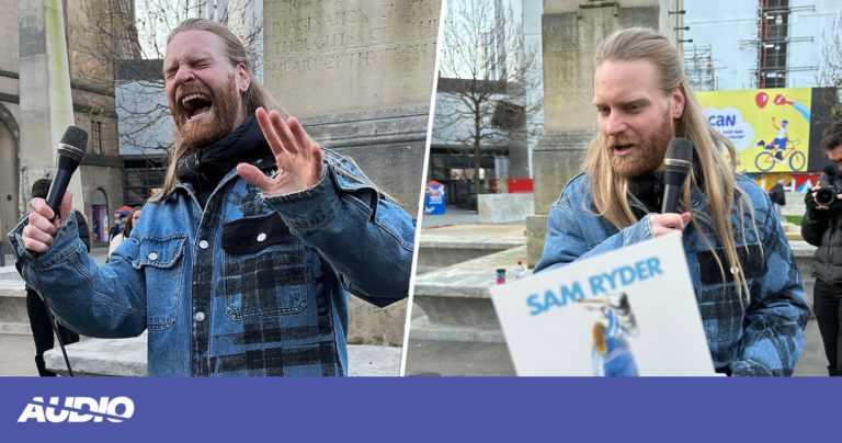 Watch Eurovision star Sam Ryder surprise Mancs with busking set at St ...