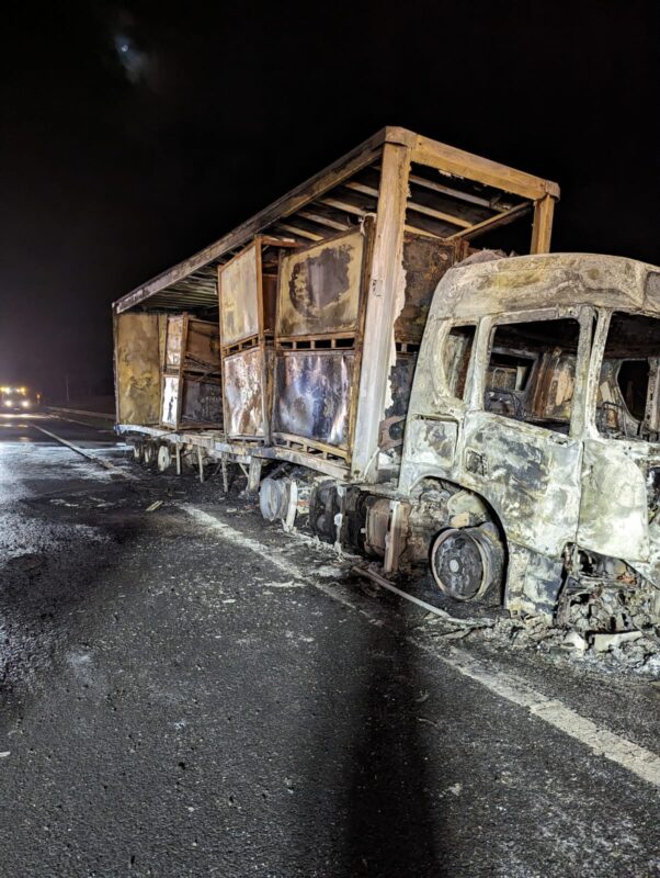 M62 closed after huge lorry fire, as driver dies in separate crash ...