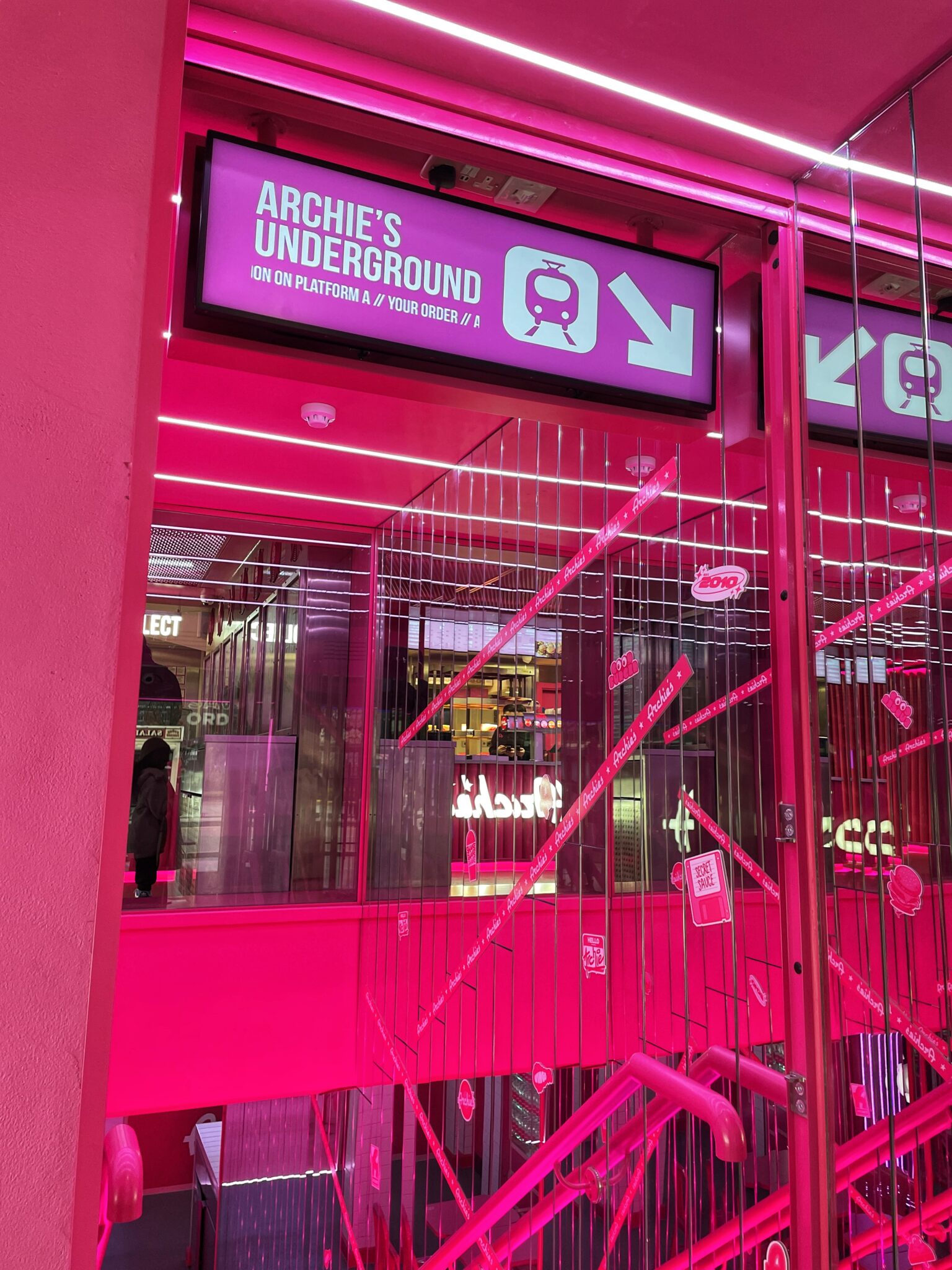 Archie's Manchester unveils pink train carriage at original burger bar