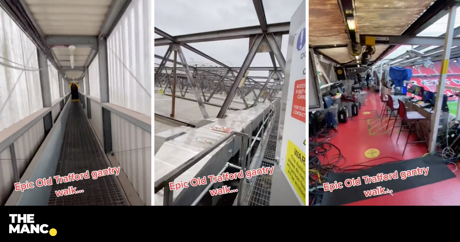 Commentator Arlo White Shows Off What The Old Trafford Gantry Walk