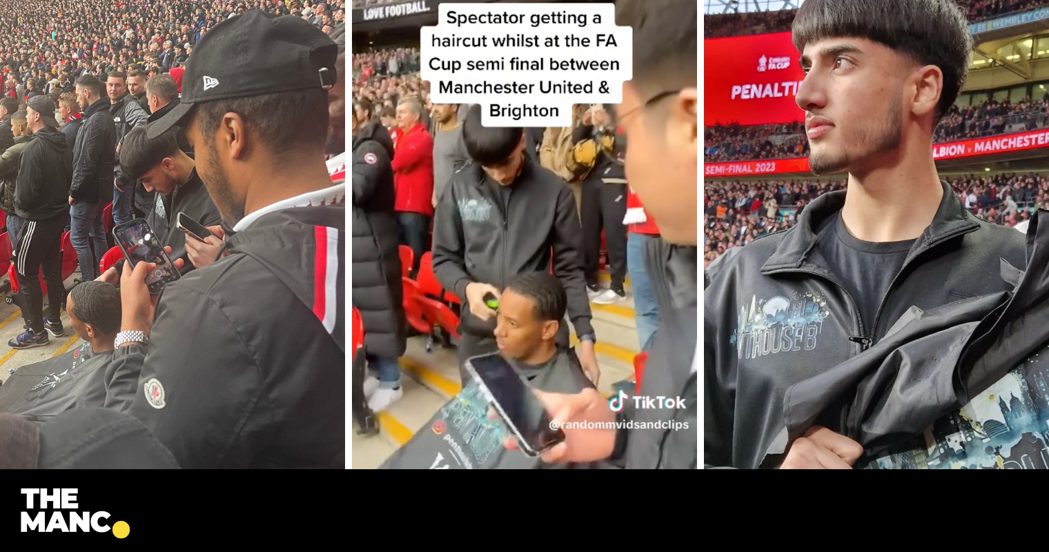 The brilliant explanation behind a barber giving a Man United fan a ...