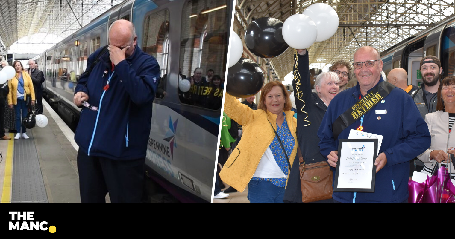 'Legend' Manchester train driver breaks down as he finishes his last ...