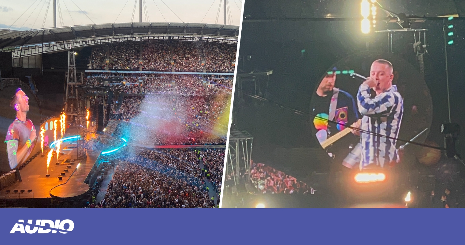 Watch Coldplay bring out Aitch as surprise guest in Manchester