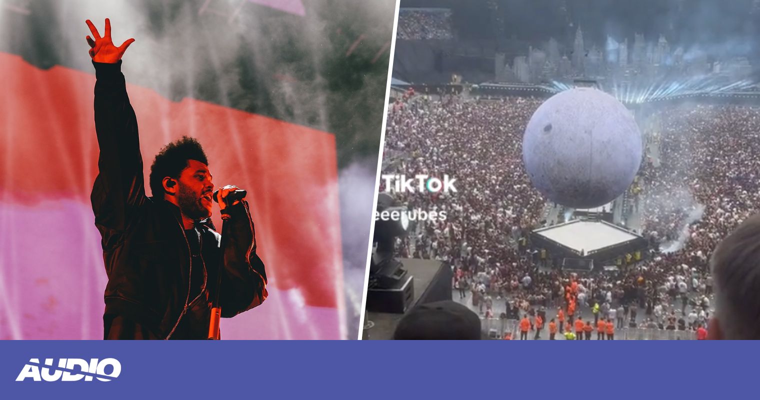 The Weeknd's giant view-blocking moon balloon has upset his Manchester ...