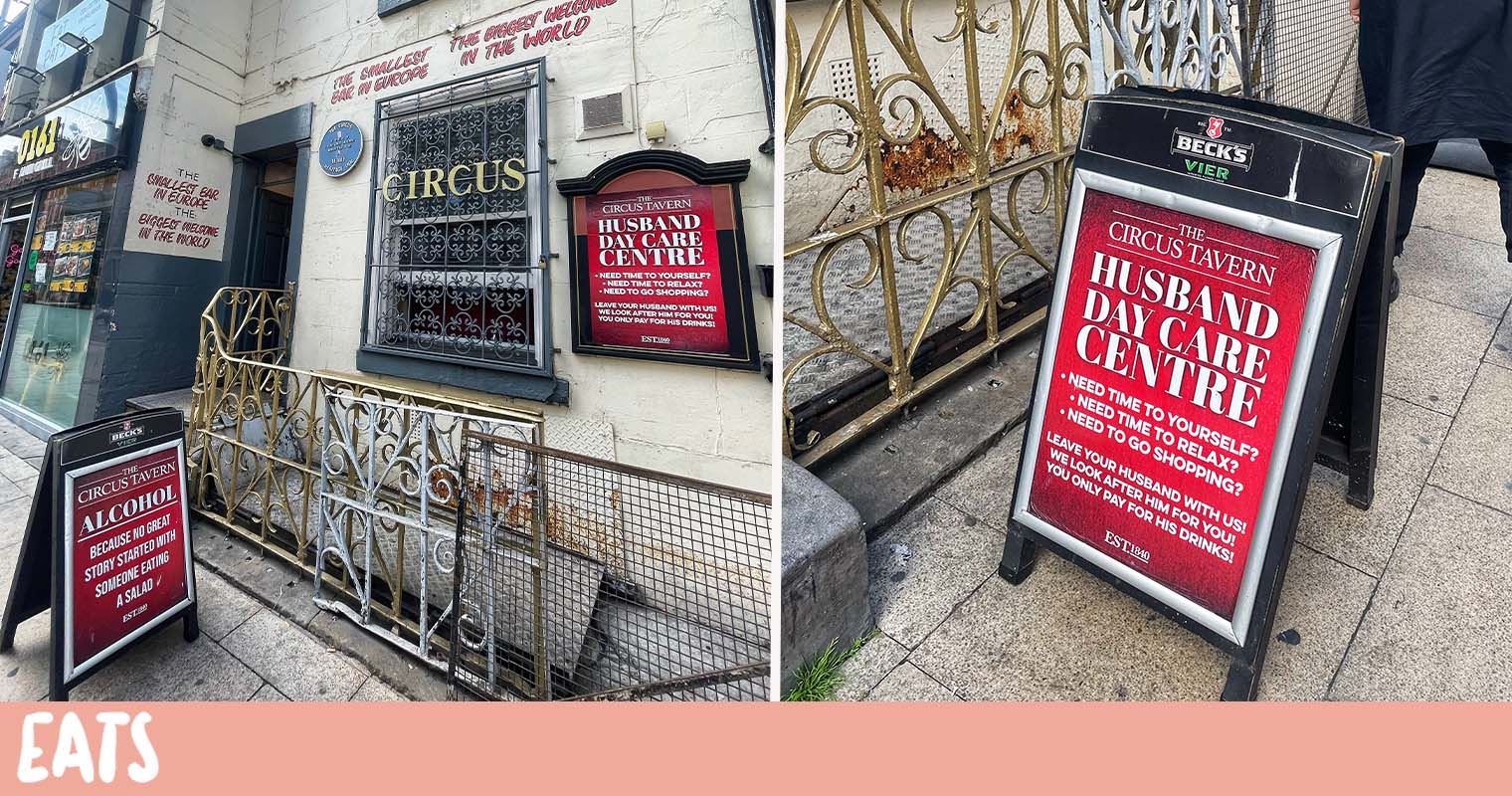 Manchester's smallest pub rebrands itself as 'husband creche'