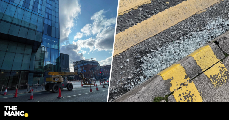 Huge pane of glass falls off Beetham Tower, shattering onto street