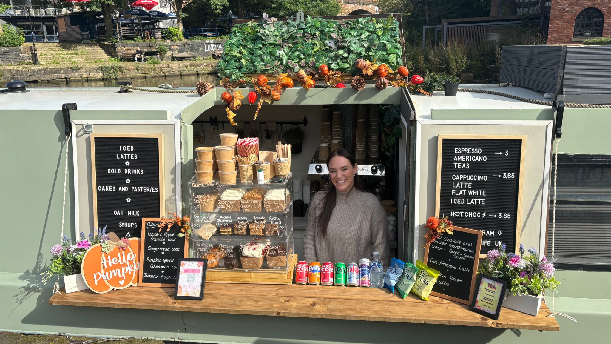 Manchester's quaint canal boat cafe with floating flat whites and ...