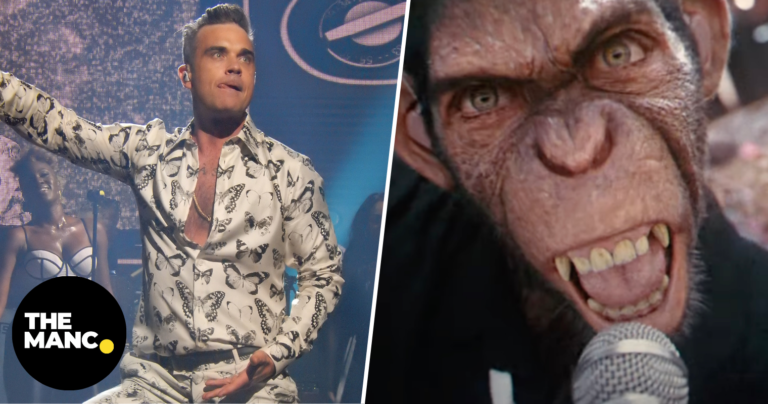 Robbie Williams is releasing a biopic film starring him as a monkey