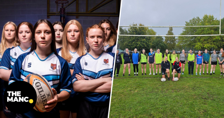 Sale Sharks help make history at nearby Cheshire college