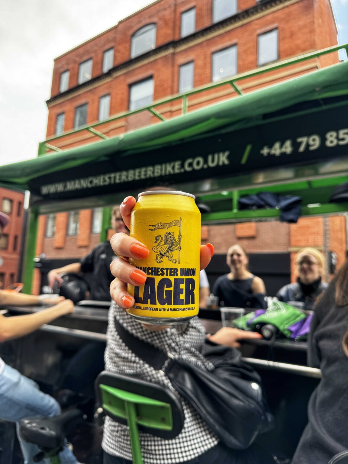 There's a 13-seat, BYO-beer bike you can ride around Manchester