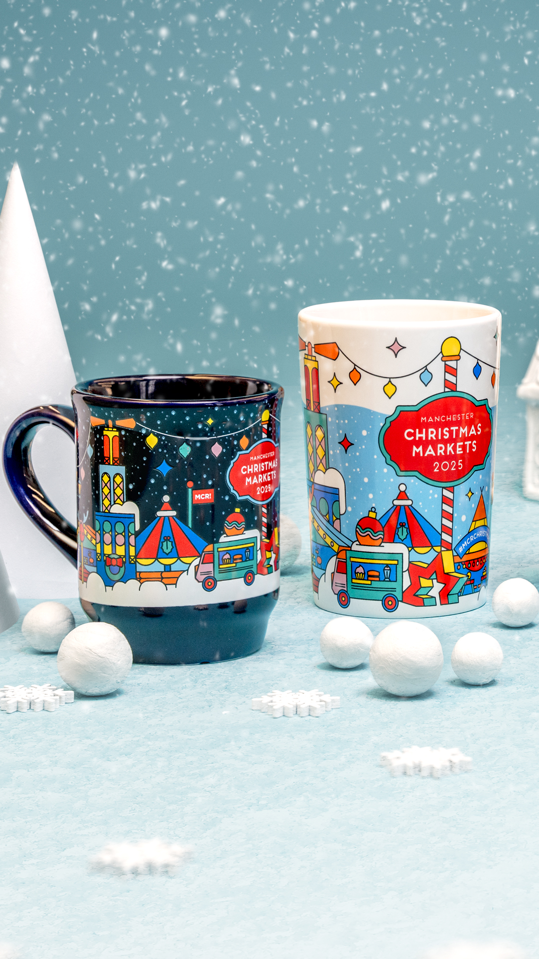 Design and price for Manchester Christmas Markets 2025 mugs